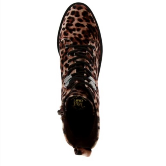 True Craft | Shoes | Leopard Velvet Combat Boots | Poshmark